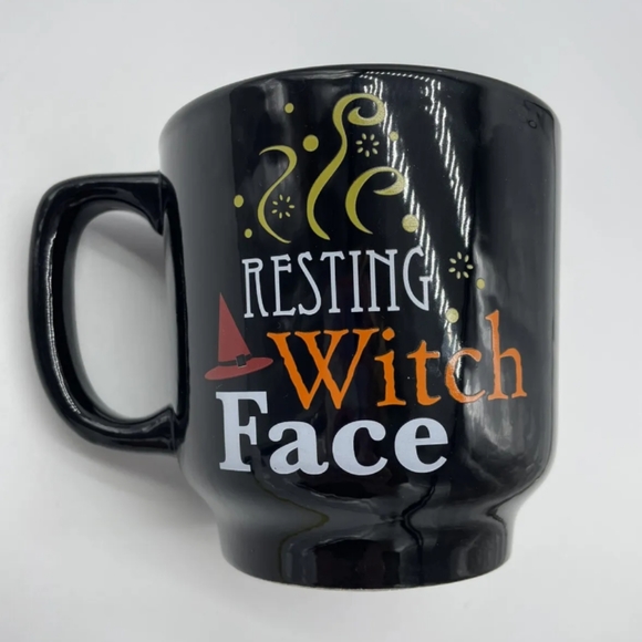 Dining | Resting Witch Face Black Coffee Mug Tea Mug Funny Fall ...